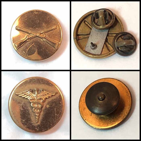 Vintage | Jewelry | Vintage Military Collar Pins And Medals | Poshmark